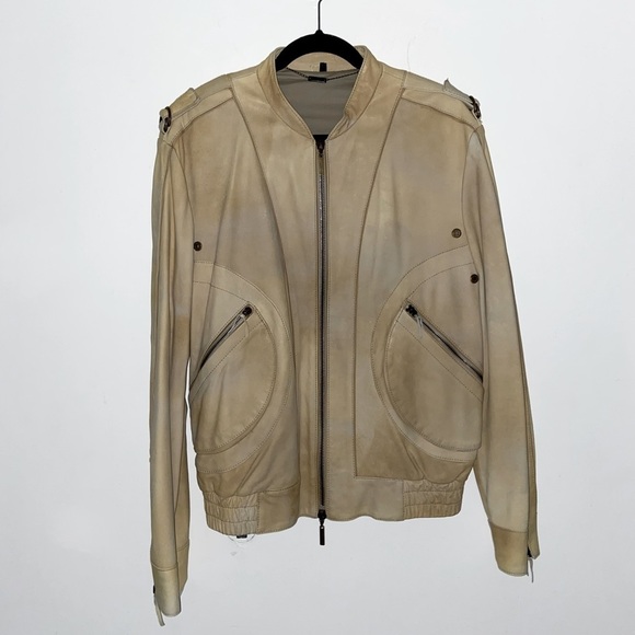 Roberto Cavalli | Jackets & Coats | Roberto Cavalli Suede Leather ...